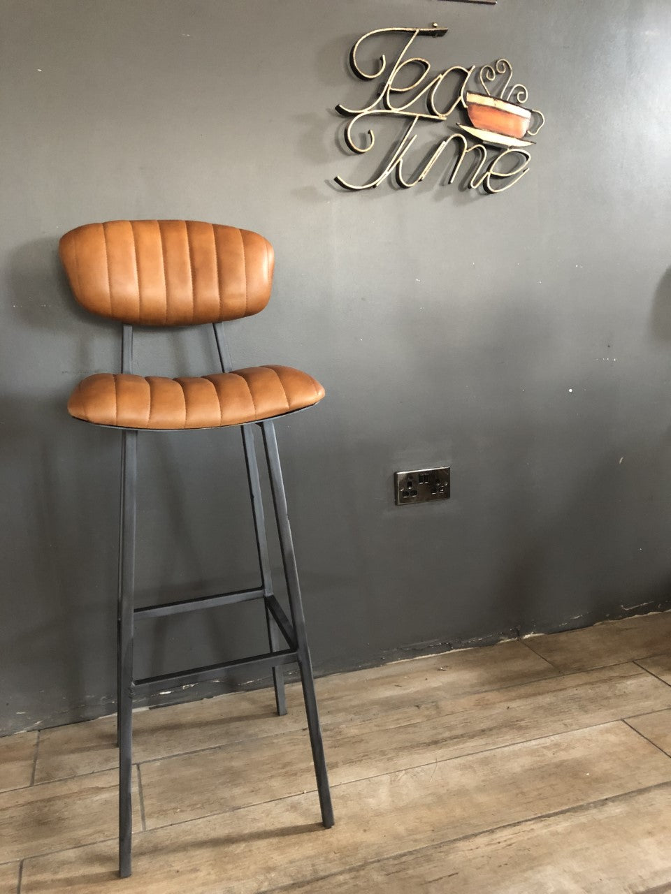 Genuine Leather High Back Bar Stool: Cassia – WillowTree Furniture